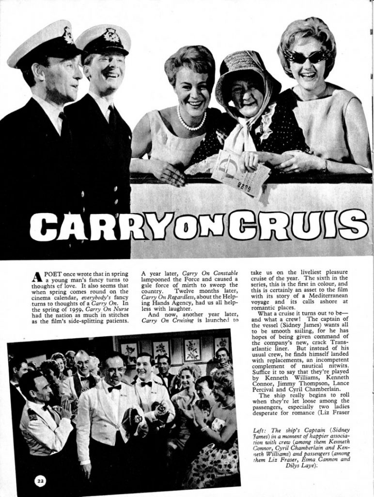 What a Carry On! – Carry On Cruising: 1962 – Derann Vaults